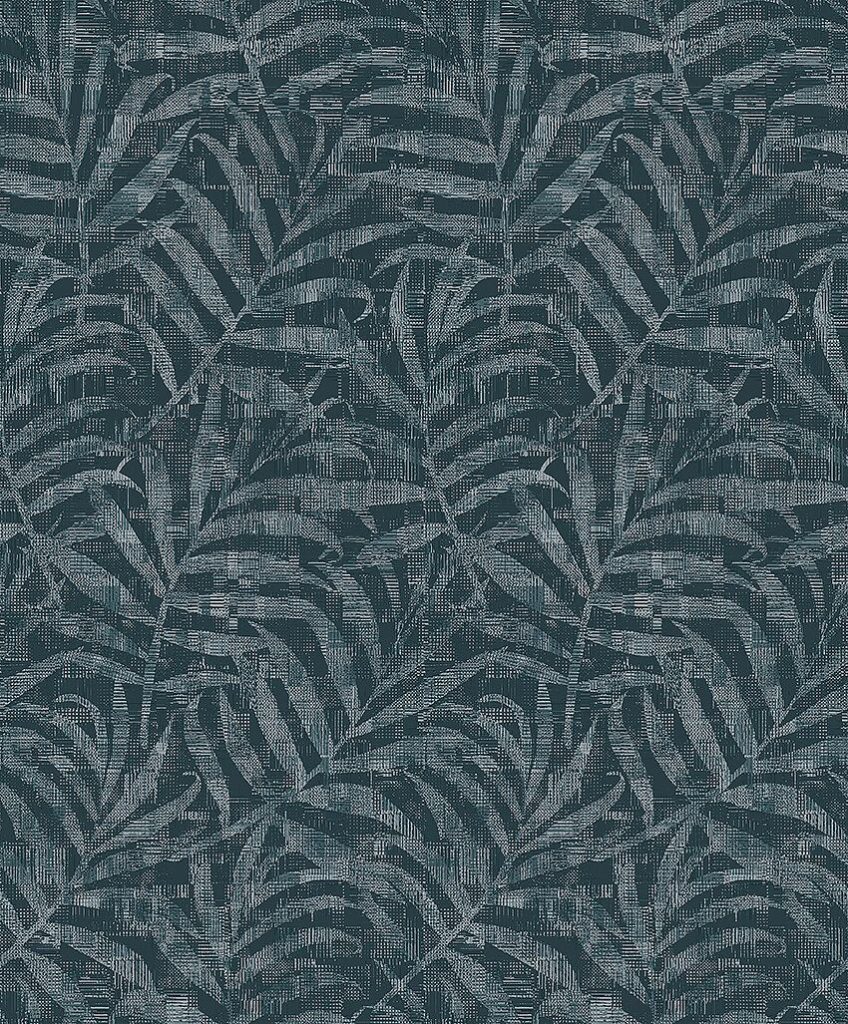 Palm Springs Blue - Stylish Palm leaf wallpaper for modern interiors