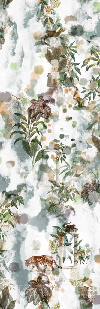 On The Prowl - Miss Lolo wallpaper in watercolour style with tigers