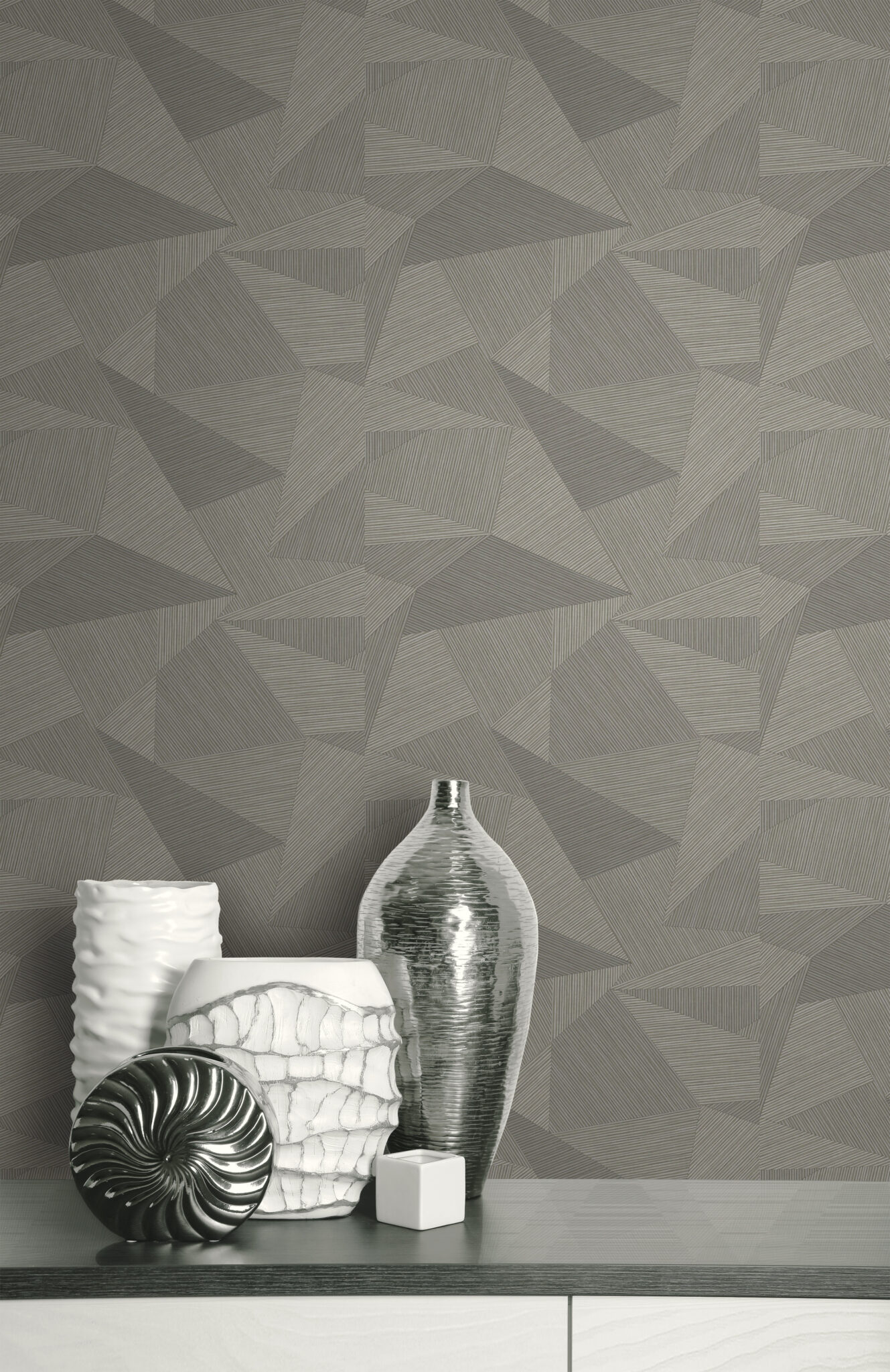 Geometric triangles and lines make this abstract almost 3D design