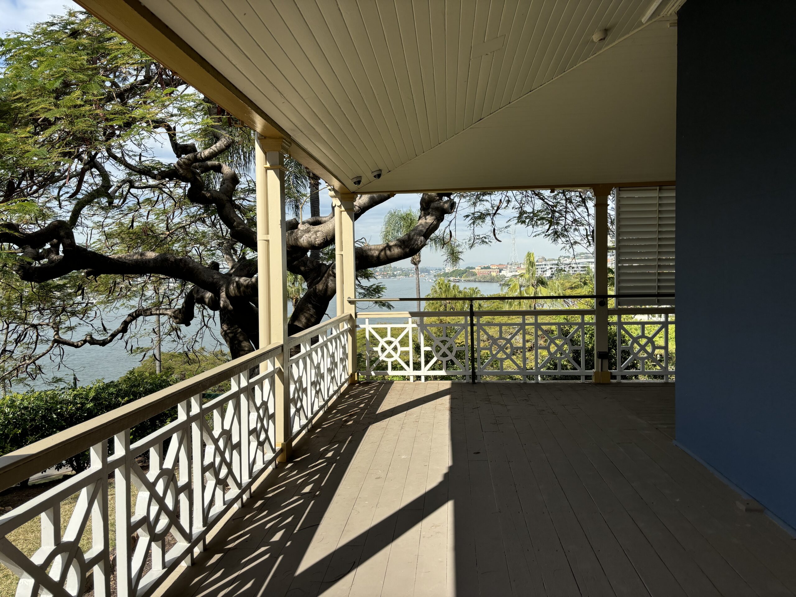 Restoration of wallpaper -iconic Newstead House Brisbane